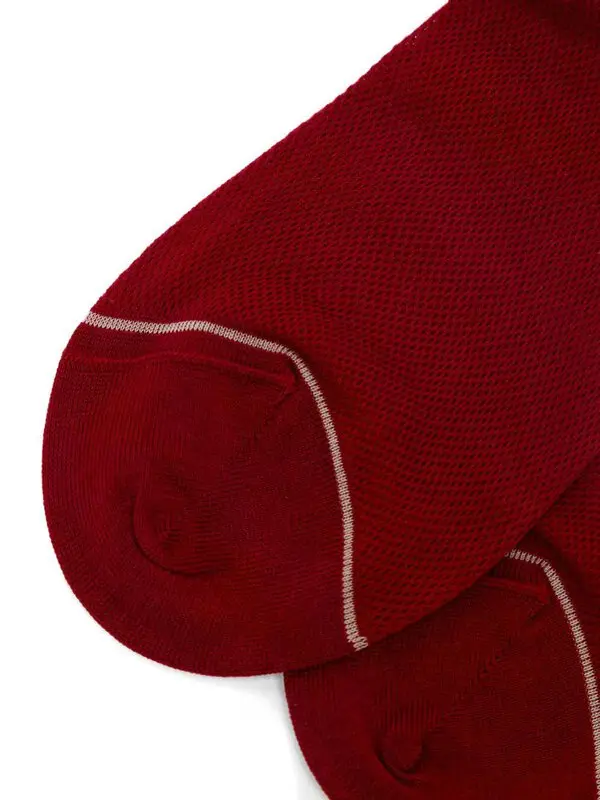 Zegna Rete Piquet Ankle Socks