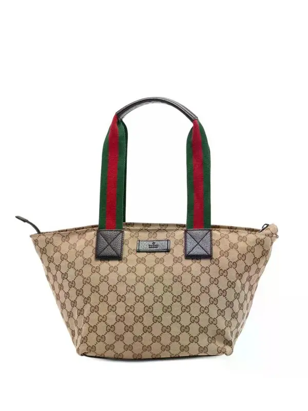 Gucci Gg Canvas Web Tote Bag - Neutrals