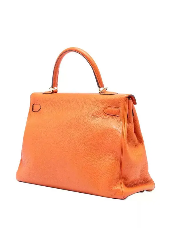Hermès 2010 Togo Kelly Ii Retourne 35 Satchel - Orange