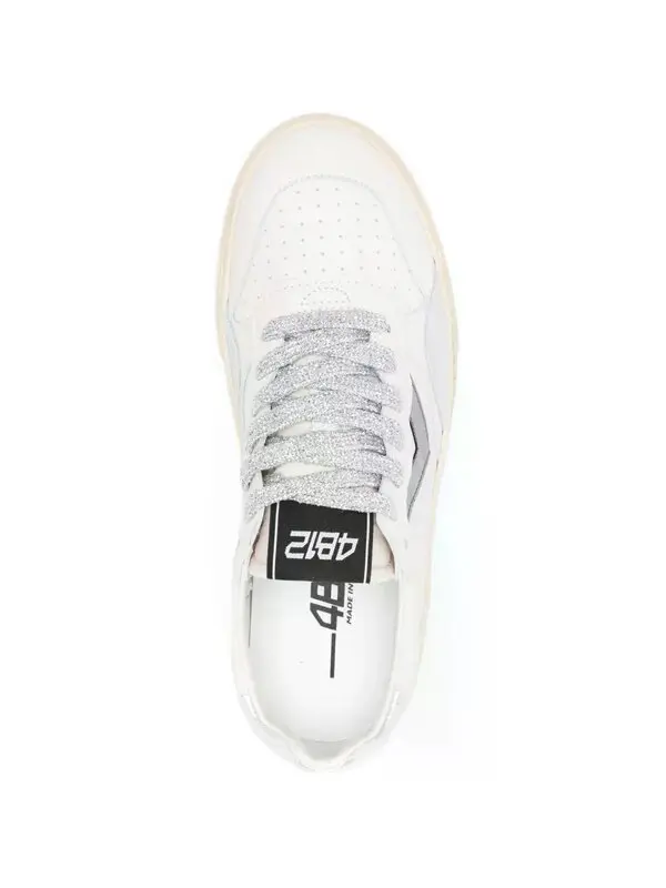 4B12 Hyper Glitter-laces Sneakers - White