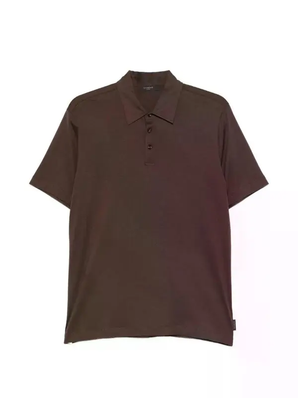 ZANONE Short-sleeve Polo Shirt - Brown