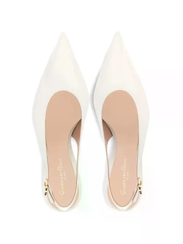 GIANVITO ROSSI Sofia Slingback Pumps - White