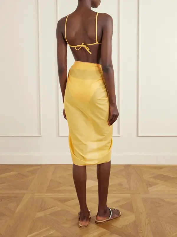 ERES Cabine Cotton-voile Pareo - Yellow