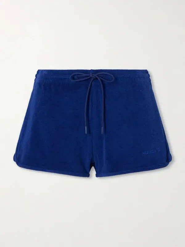 Hunza G Cotton-terry Shorts - Navy