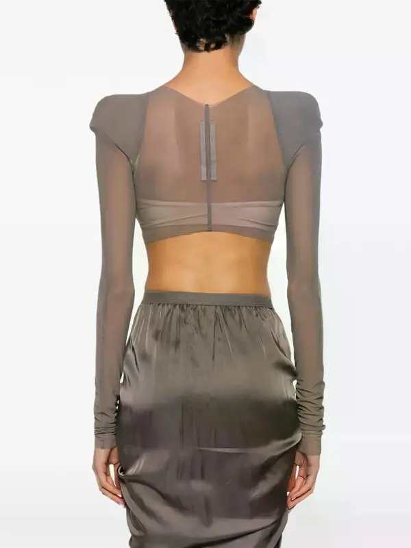 Rick Owens Helm Structured-shoulder Crop Top