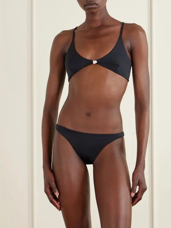 SARA CRISTINA Luna Pearl-embellished Bikini