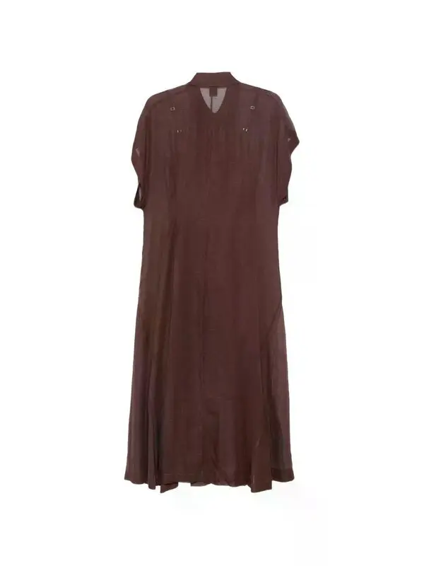 BOSS Short-sleeve Pleated Midi Dress