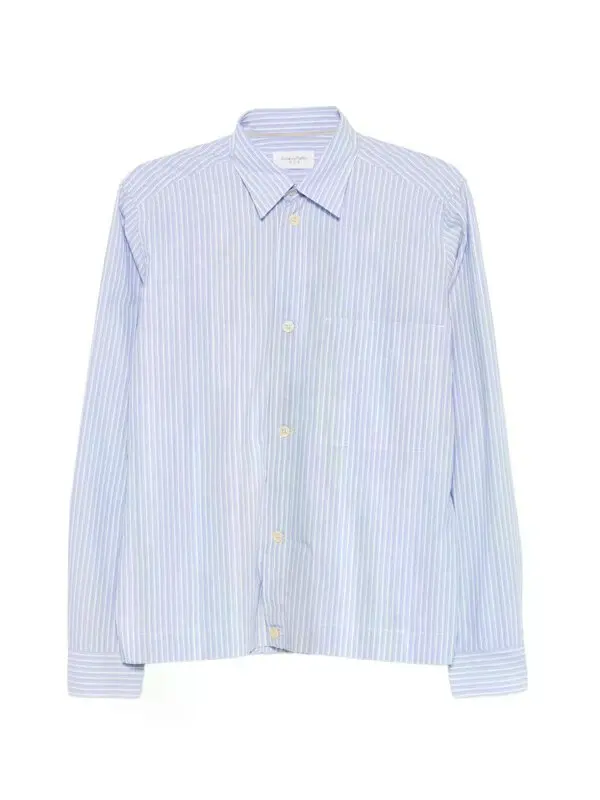 TINTORIA MATTEI 954 Striped-pattern Elasticated-hem Shirt