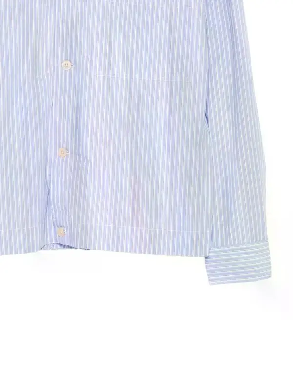 TINTORIA MATTEI 954 Striped-pattern Elasticated-hem Shirt