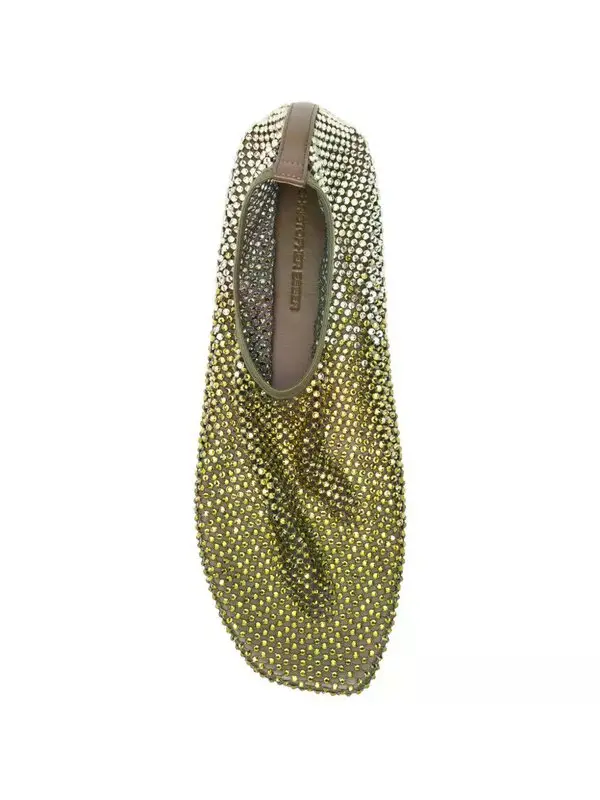 Christopher Esber Minette Crystal-embellished Ballet Flats - Green