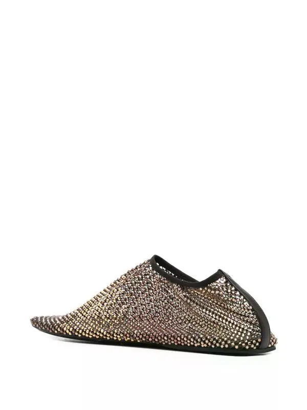 Christopher Esber Minette Ombré Crystal Ballet Flats - Gold