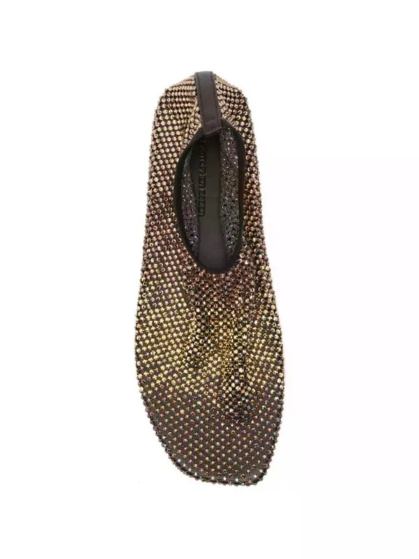 Christopher Esber Minette Ombré Crystal Ballet Flats - Gold