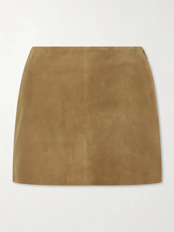 ARMA Melody Suede Mini Skirt - Neutrals