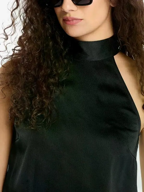 SAMSOE SAMSOE Sarheos Halterneck Satin Top - Black