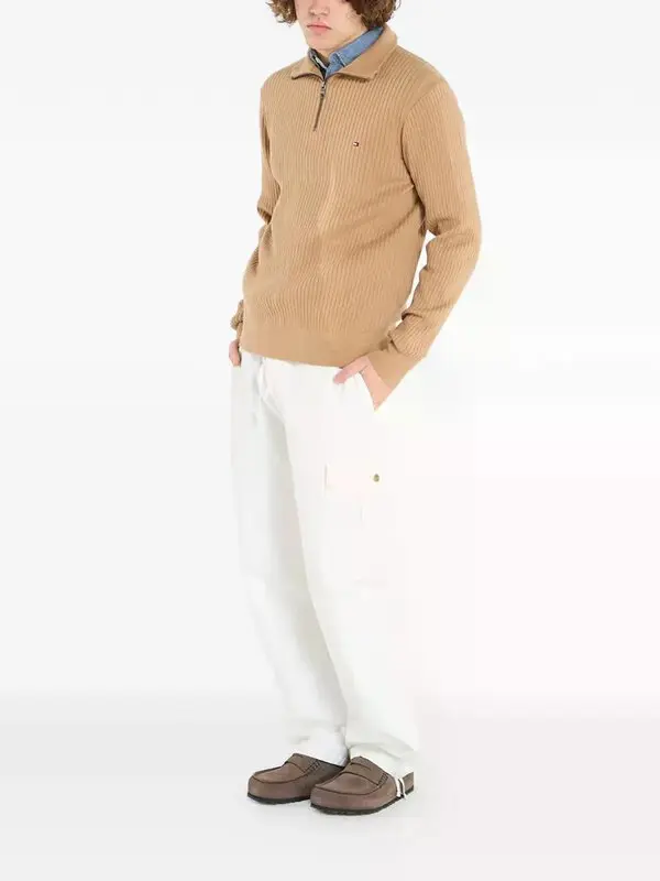 Tommy Hilfiger Ribbed-knit Quarter-zip Sweater