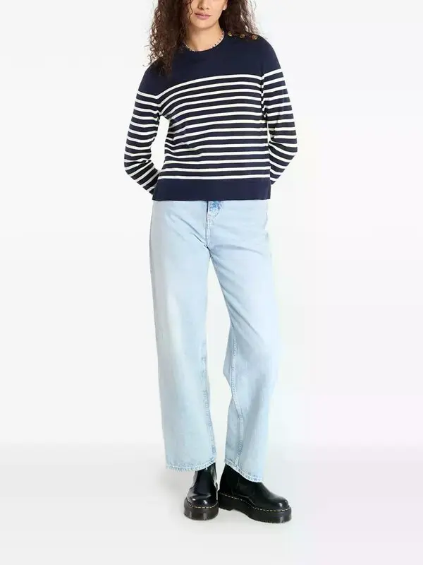 Tommy Hilfiger Striped Button Detail Sweater
