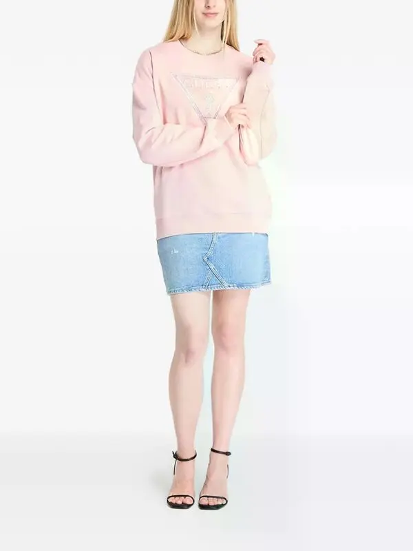 Guess Glitter Logo Crewneck Sweater