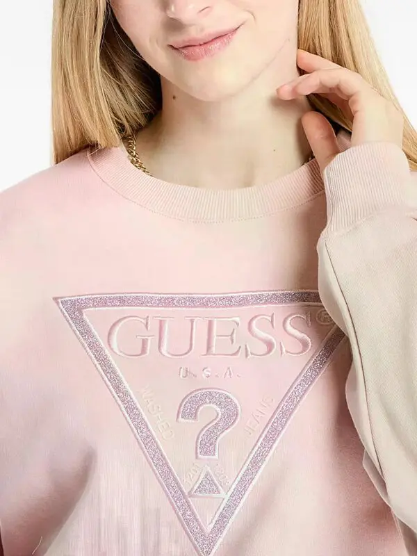 Guess Glitter Logo Crewneck Sweater