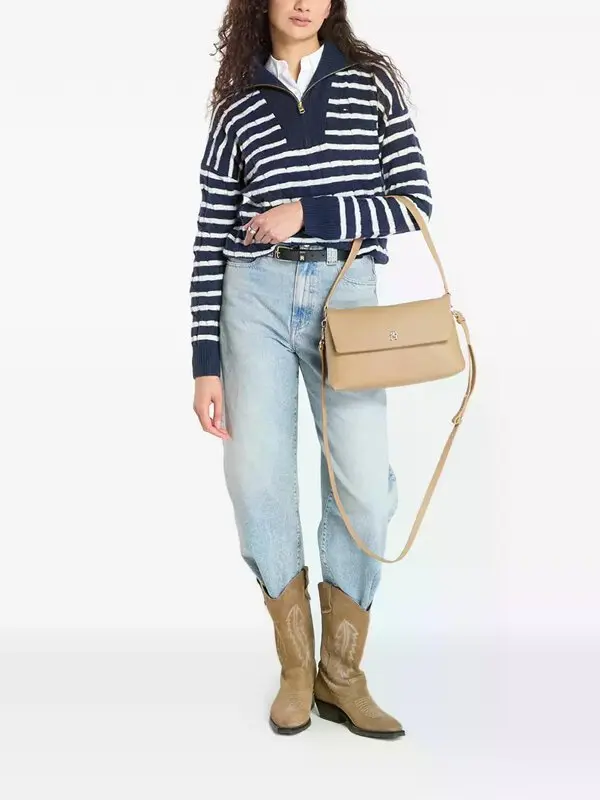 Tommy Hilfiger Striped Half-zip Sweater