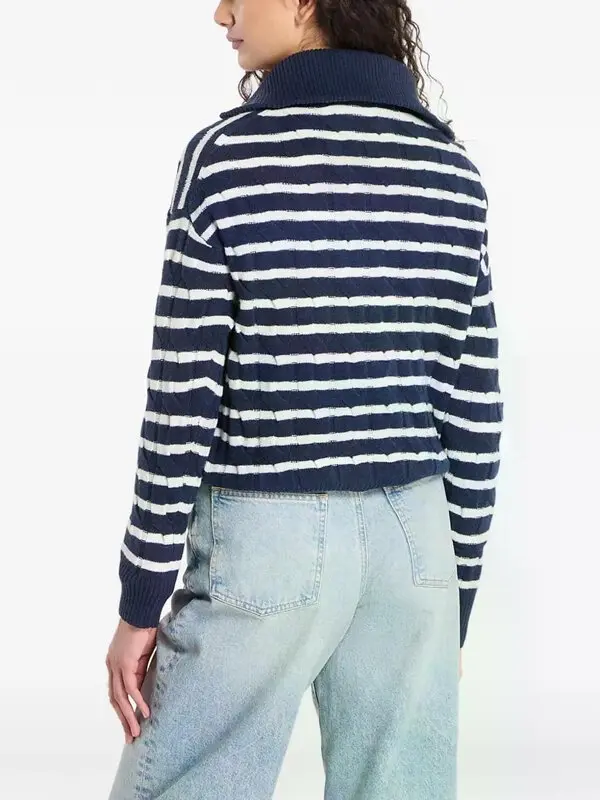 Tommy Hilfiger Striped Half-zip Sweater