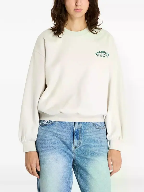 Wrangler Logo Print Crew Neck Sweater