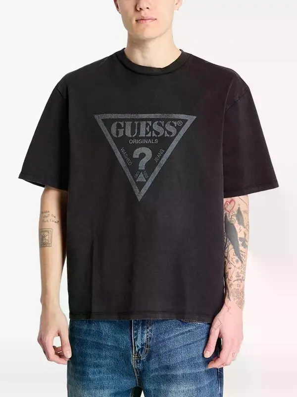 Guess Logo-print Washed T-shirt