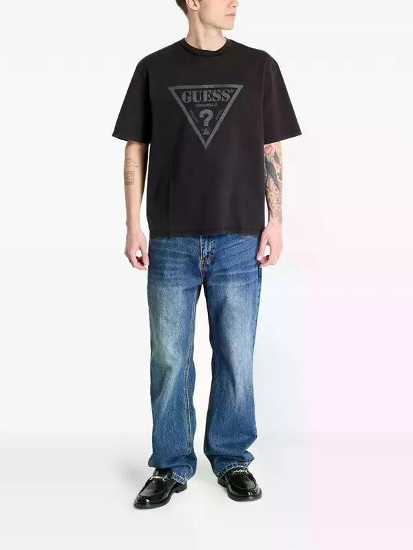 Guess Logo-print Washed T-shirt