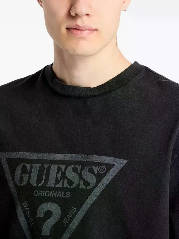 Guess Logo-print Washed T-shirt