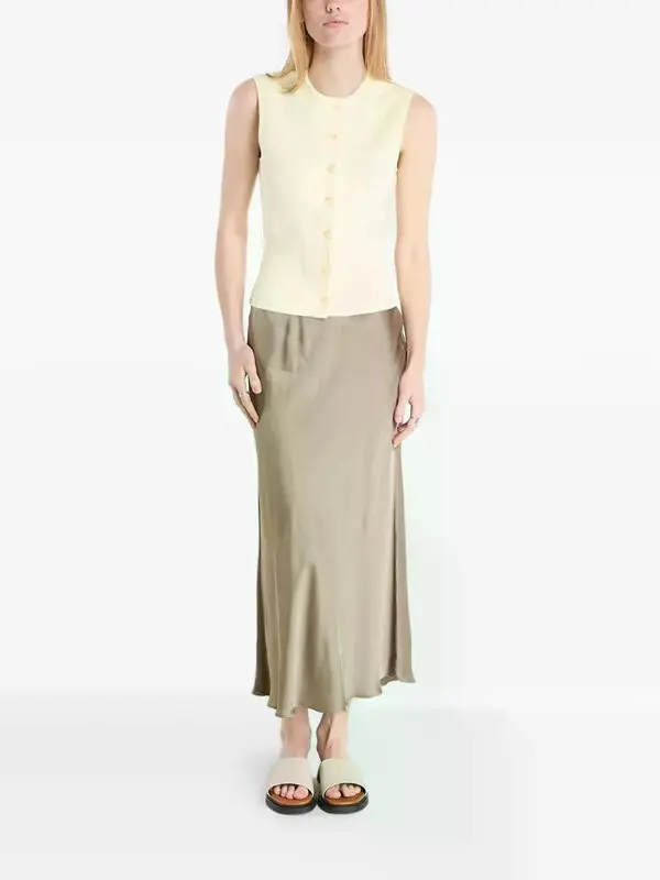 SAMSOE SAMSOE Elasticated-waist Midi Skirt - Neutrals