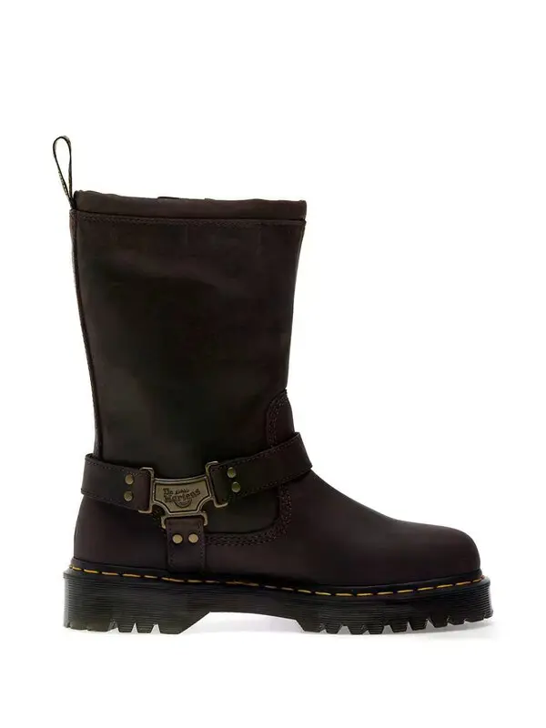 Dr. Martens Buckle-strap Leather Boots - Brown