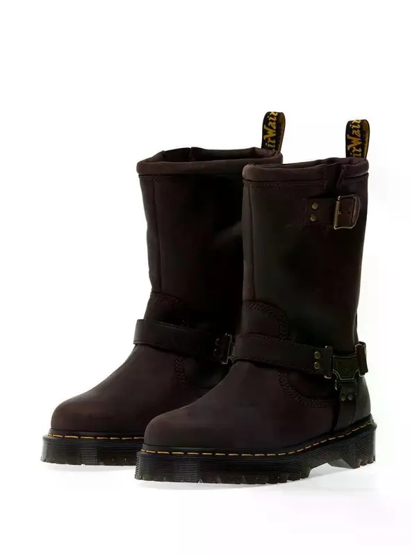 Dr. Martens Buckle-strap Leather Boots - Brown