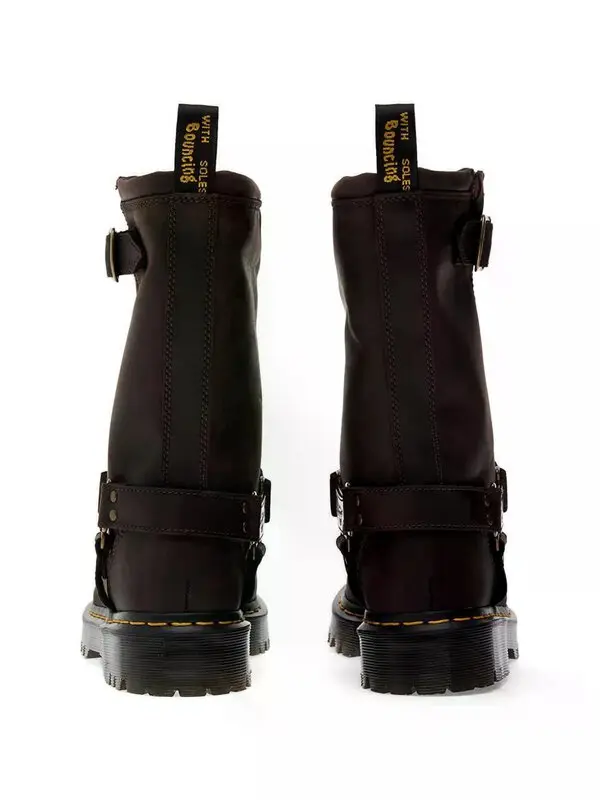 Dr. Martens Buckle-strap Leather Boots - Brown