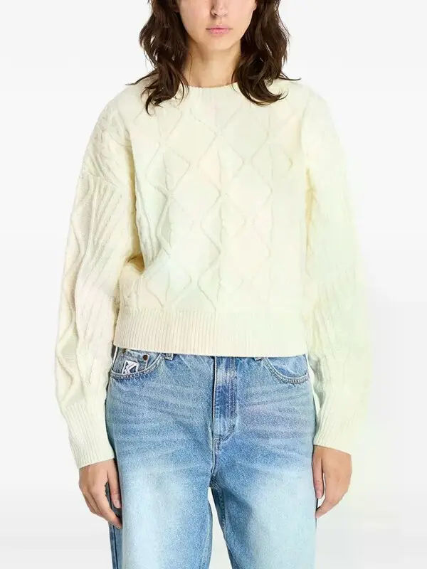 Wrangler Cable-knit Diamond-pattern Pullover Sweater