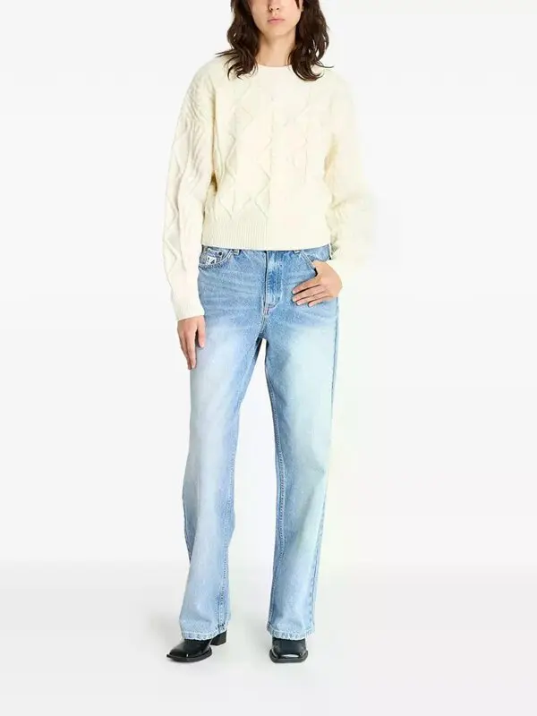 Wrangler Cable-knit Diamond-pattern Pullover Sweater