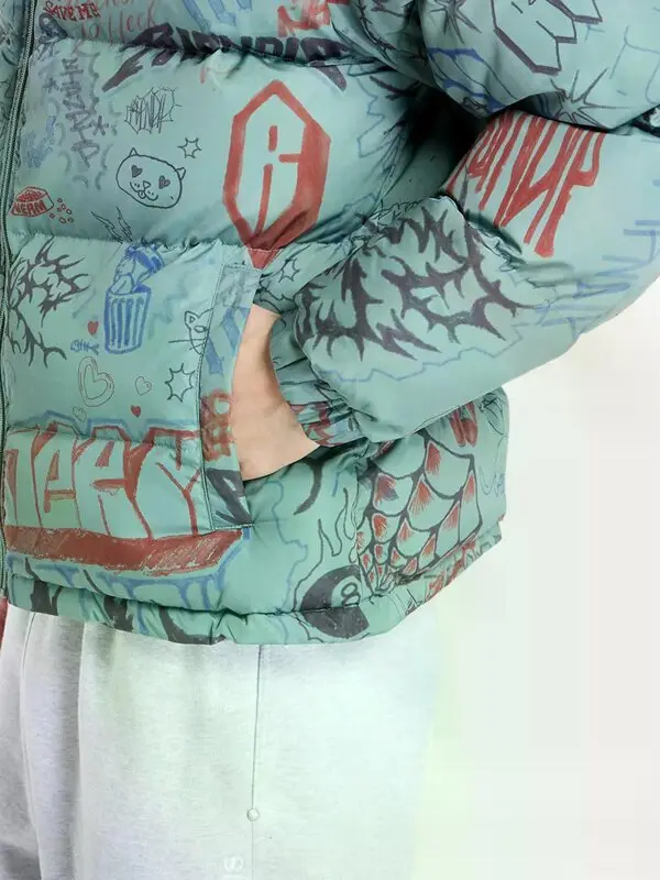 RIPNDIP Graffiti-print Padded Jacket