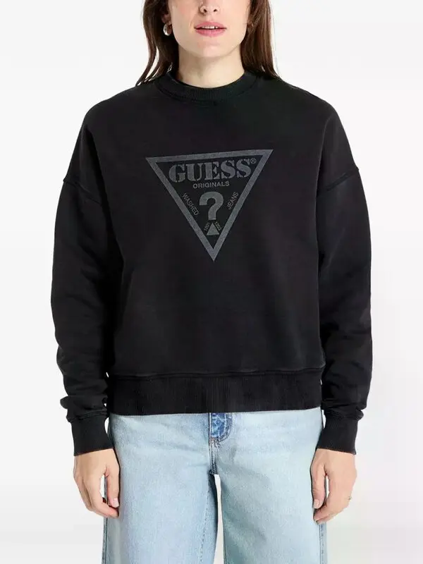 Guess Logo-print Sweatshirt - Black