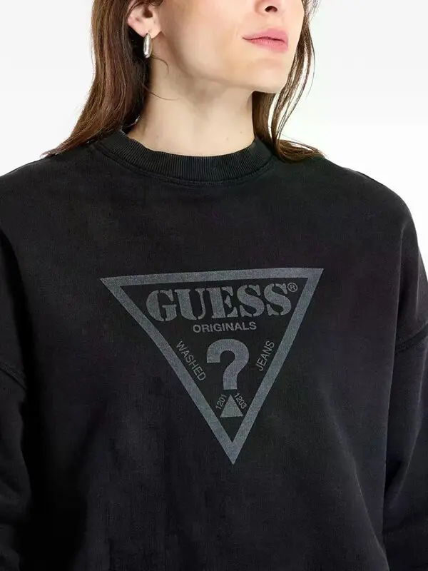 Guess Logo-print Sweatshirt - Black