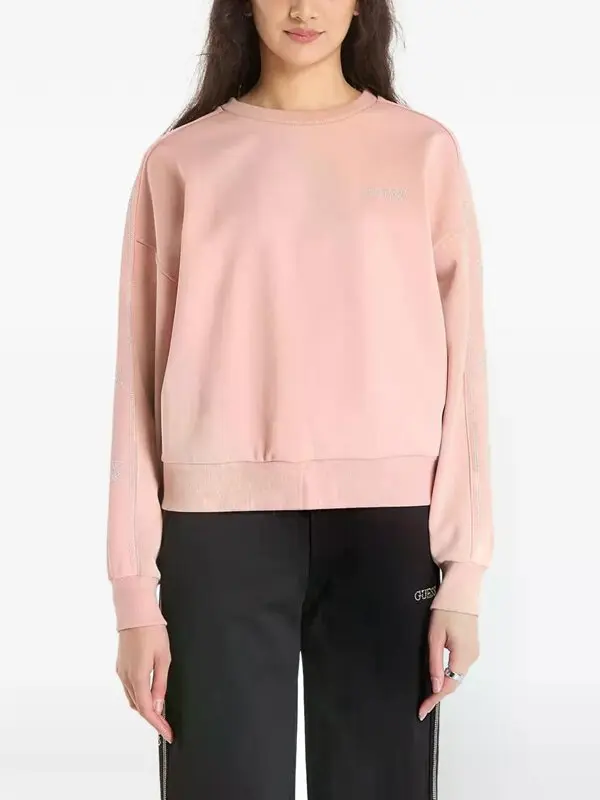 Guess Logo Studded Sweatshirt - Pink