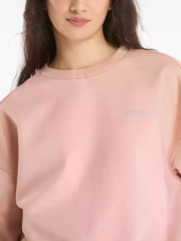 Guess Logo Studded Sweatshirt - Pink