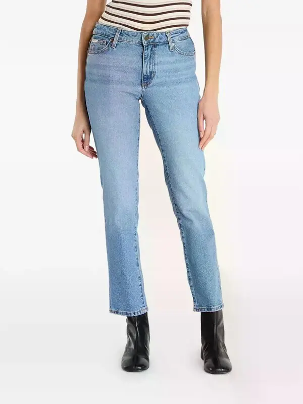 Guess G08 Whiskered Logo-patch Jeans
