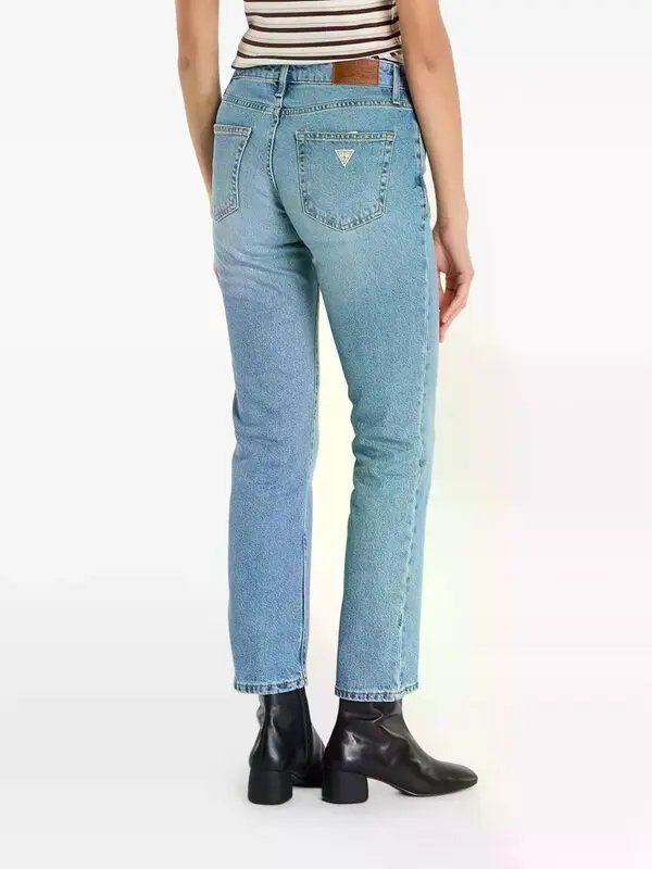 Guess G08 Whiskered Logo-patch Jeans