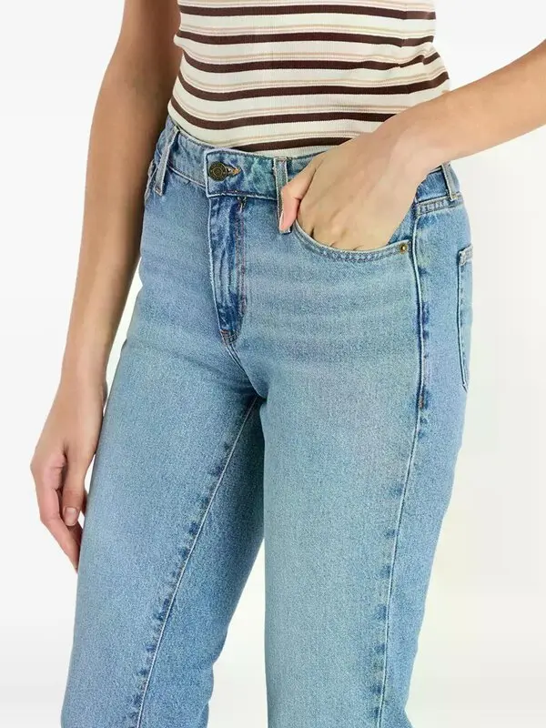 Guess G08 Whiskered Logo-patch Jeans