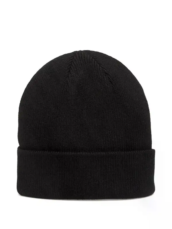 SAMSOE SAMSOE Logo-patch Ribbed Beanie