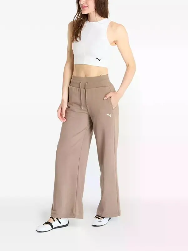 PUMA Logo-print Drawstring Track Pants - Neutrals