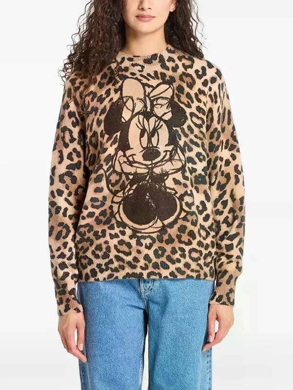 Desigual X Disney Minnie Mouse Leopard-print Sweater
