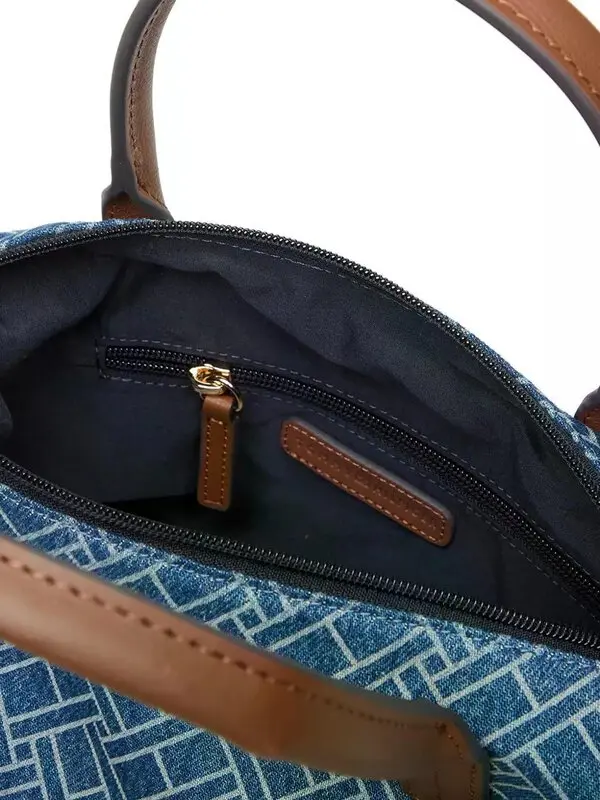 Tommy Hilfiger Geometric-pattern Denim Tote