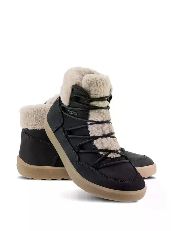 BE LENKA Shearling-trim Lace-up Boots