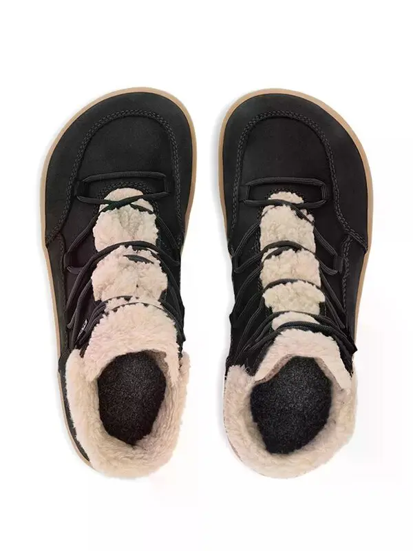 BE LENKA Shearling-trim Lace-up Boots