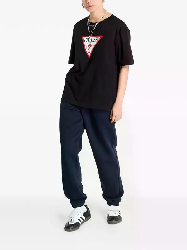 Guess Logo-patch Track Pants - Blue