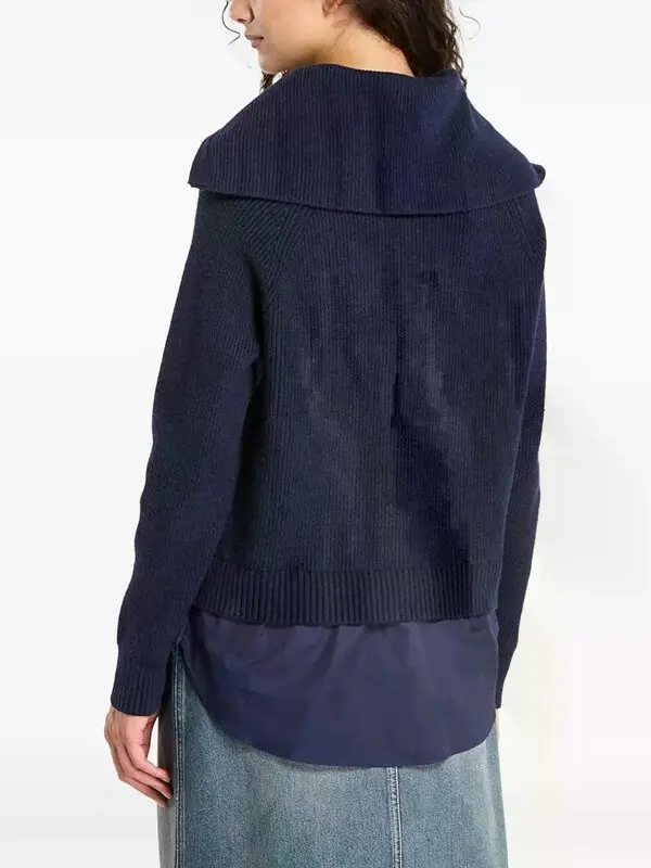 Desigual Cable Knit Quarter-zip Sweater